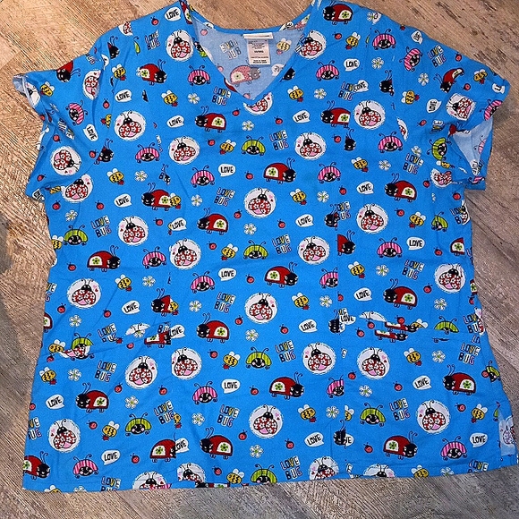 Scrubstar | Tops | Whimsical Ladybug Theme Scrub Tops | Poshmark